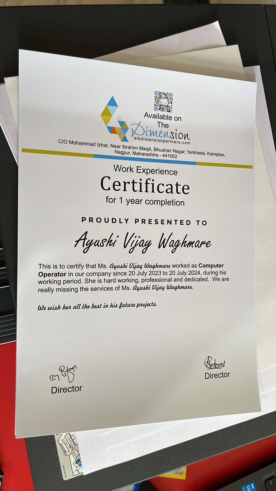 Certificate Printout printing press services in Kamptee, Nagpur, Check ...